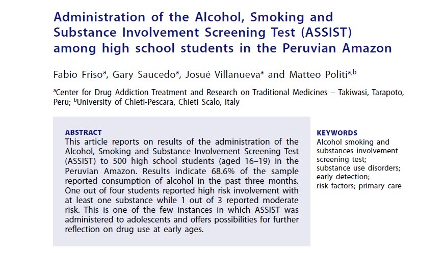 ASSIST screening tool | Download ASSIST Checkup & LITE app - ASSIST Portal